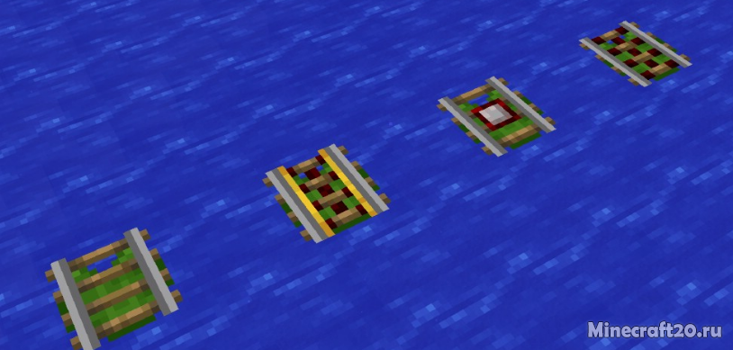 Мод Floating Rails 1 17 1 1 16 5 Особые рельсы