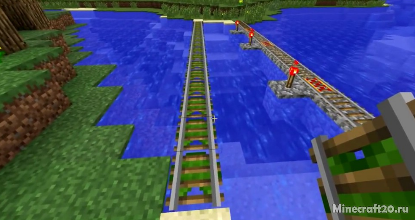 Мод Floating Rails 1 17 1 1 16 5 Особые рельсы