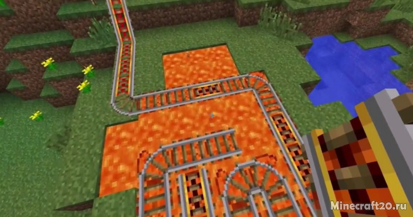 Мод Floating Rails 1 17 1 1 16 5 Особые рельсы