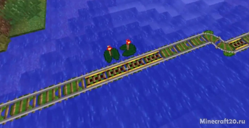 Мод Floating Rails 1 17 1 1 16 5 Особые рельсы
